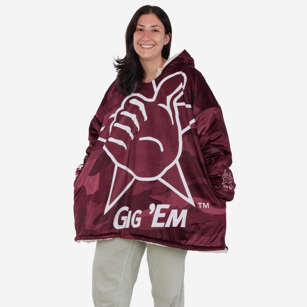 Texas A&M Aggies Reversible Team Color Camo Hoodeez FOCO