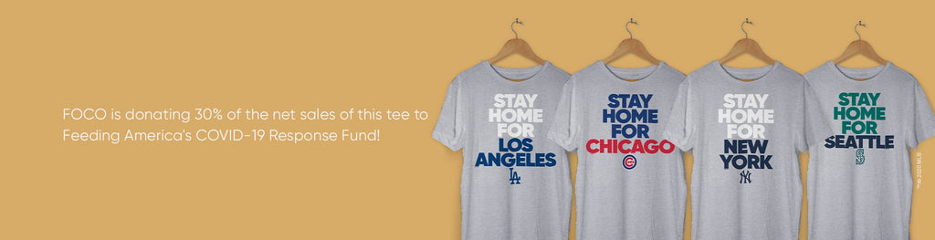 SHOP FOCO's Stay Home Collection for Fan Gear.