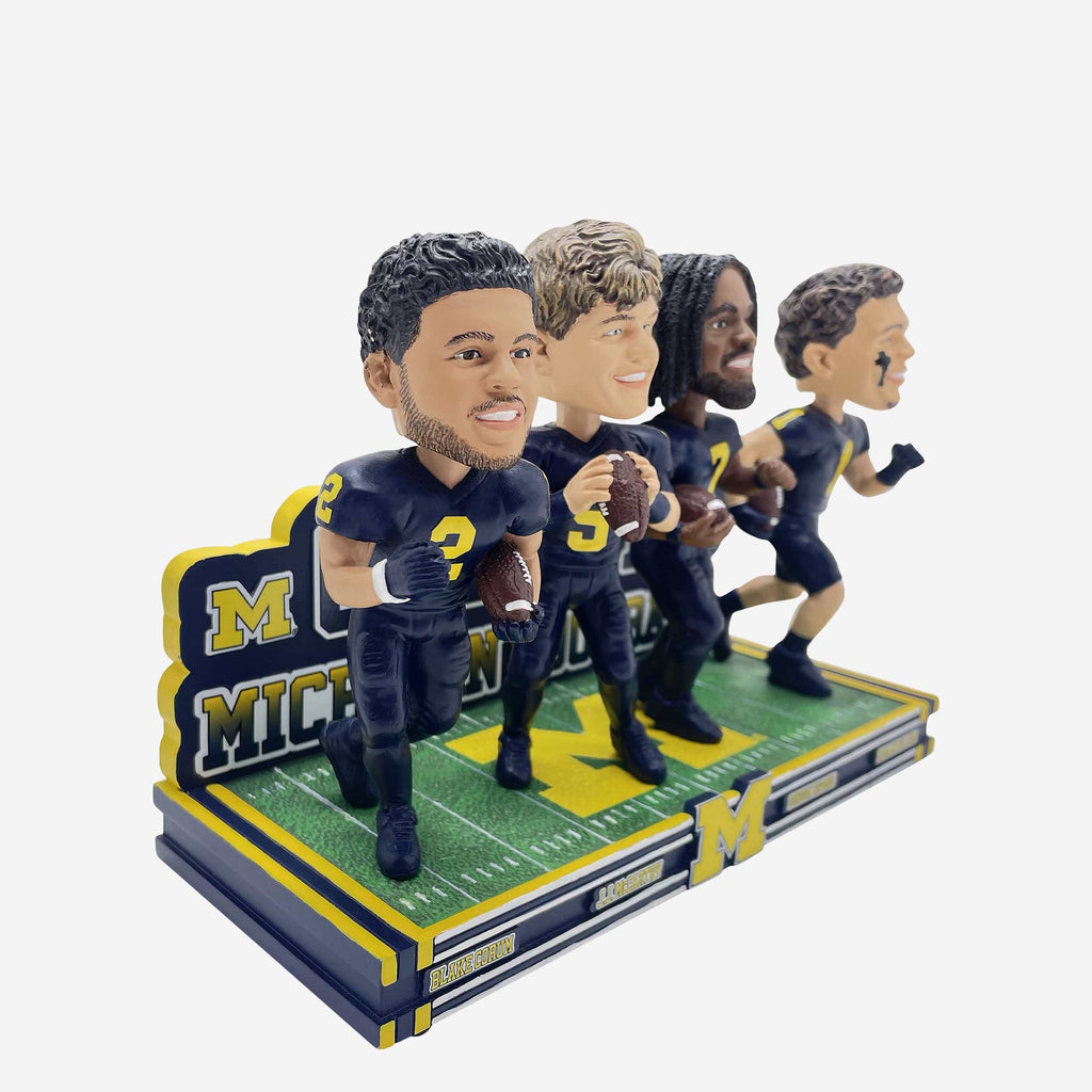 Michigan Wolverines Go Blue Mini Bobblehead Scene FOCO