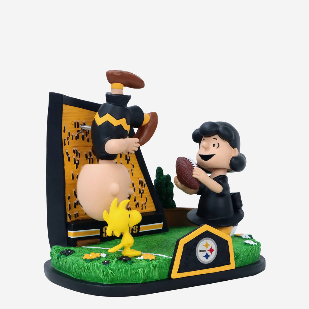 Pittsburgh Steelers Peanuts Football Kickoff Mini Bobblehead Scene FOCO