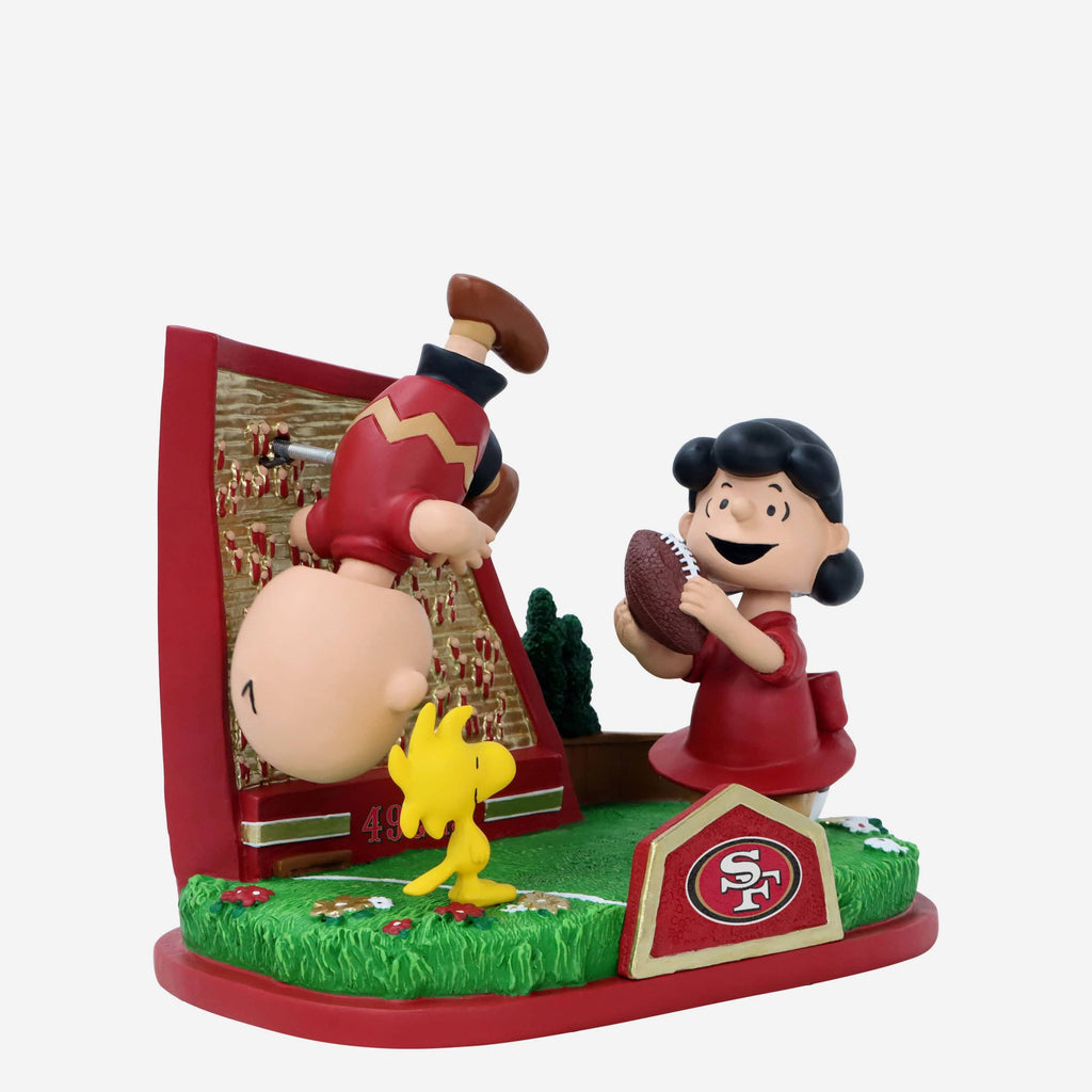 San Francisco 49ers Peanuts Football Kickoff Mini Bobblehead Scene FOCO