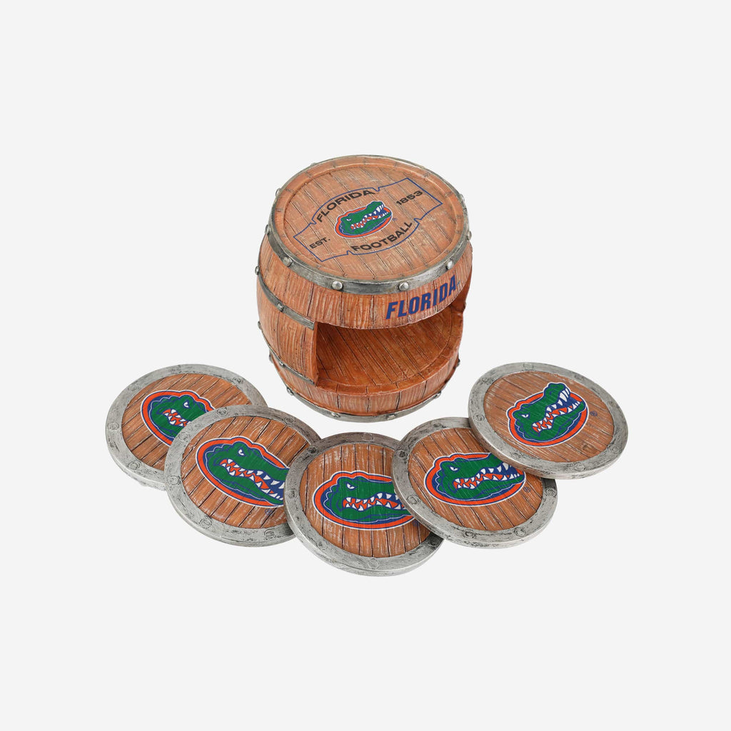 Florida Gators 5 Pack Barrel Coaster Set FOCO