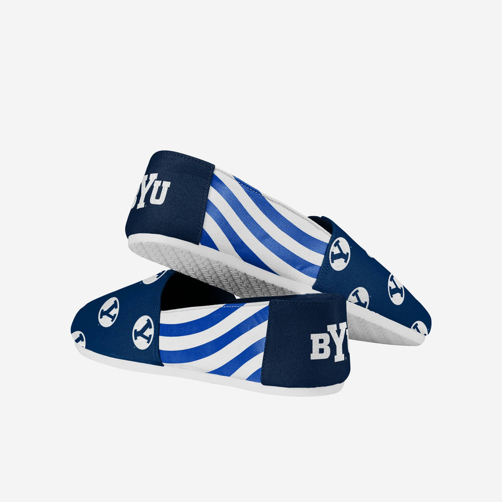 BYU Cougars Womens Stripe Canvas Shoe FOCO