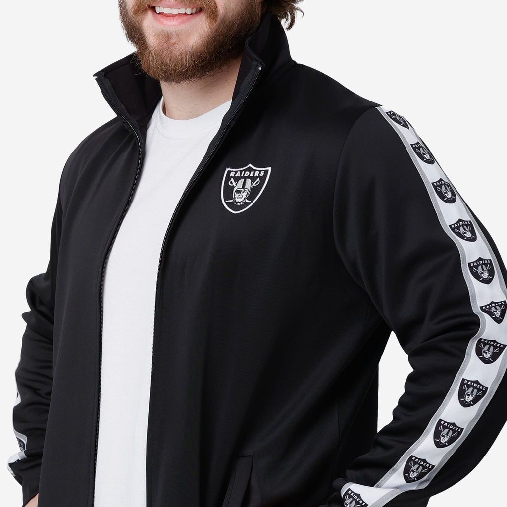 Las Vegas Raiders Stripe Logo Track Jacket FOCO