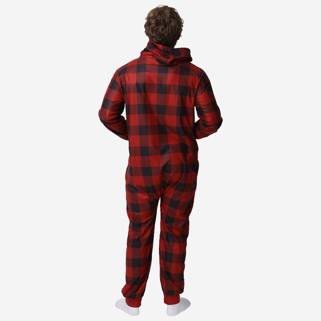 Oklahoma Sooners Plaid One Piece Pajamas FOCO