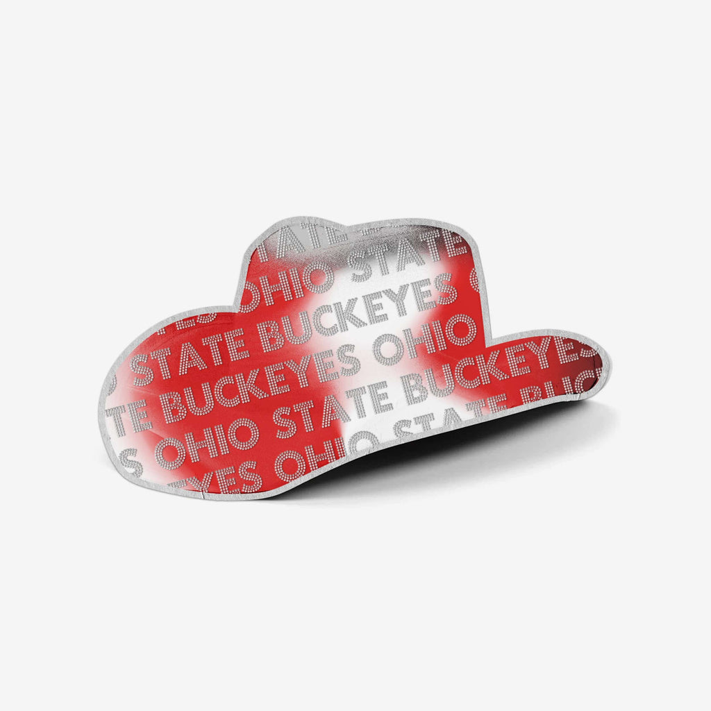 Ohio State Buckeyes White Rhinestone Logo Cowboy Hat FOCO