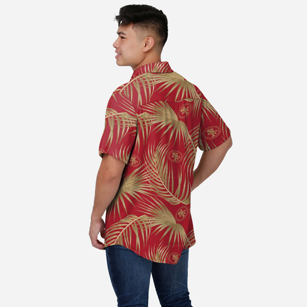 San Francisco 49ers Hawaiian Button Up Shirt FOCO