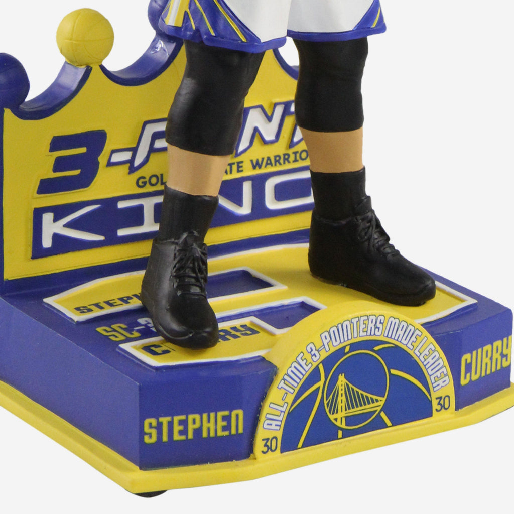 Steph Curry Golden State Warriors 3-Point All Time Record Bobblehead FOCO