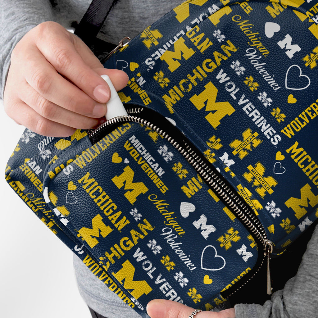 Michigan Wolverines Logo Love Mini Backpack FOCO