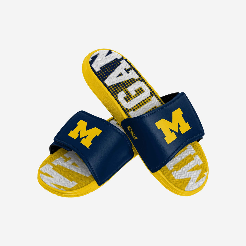 Michigan Wolverines Gradient Wordmark Gel Slide FOCO