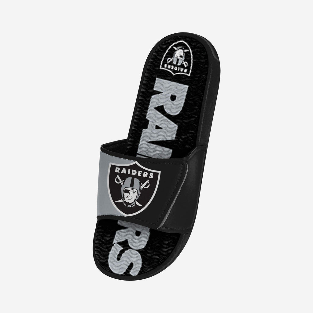 Las Vegas Raiders Colorblock Big Logo Gel Slide FOCO