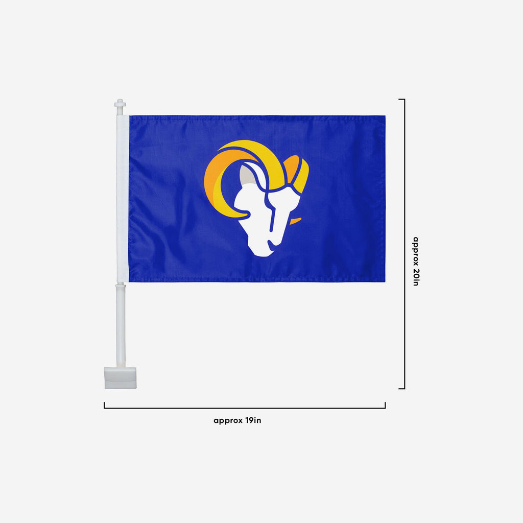 Los Angeles Rams 2 Pack Solid Car Flag FOCO