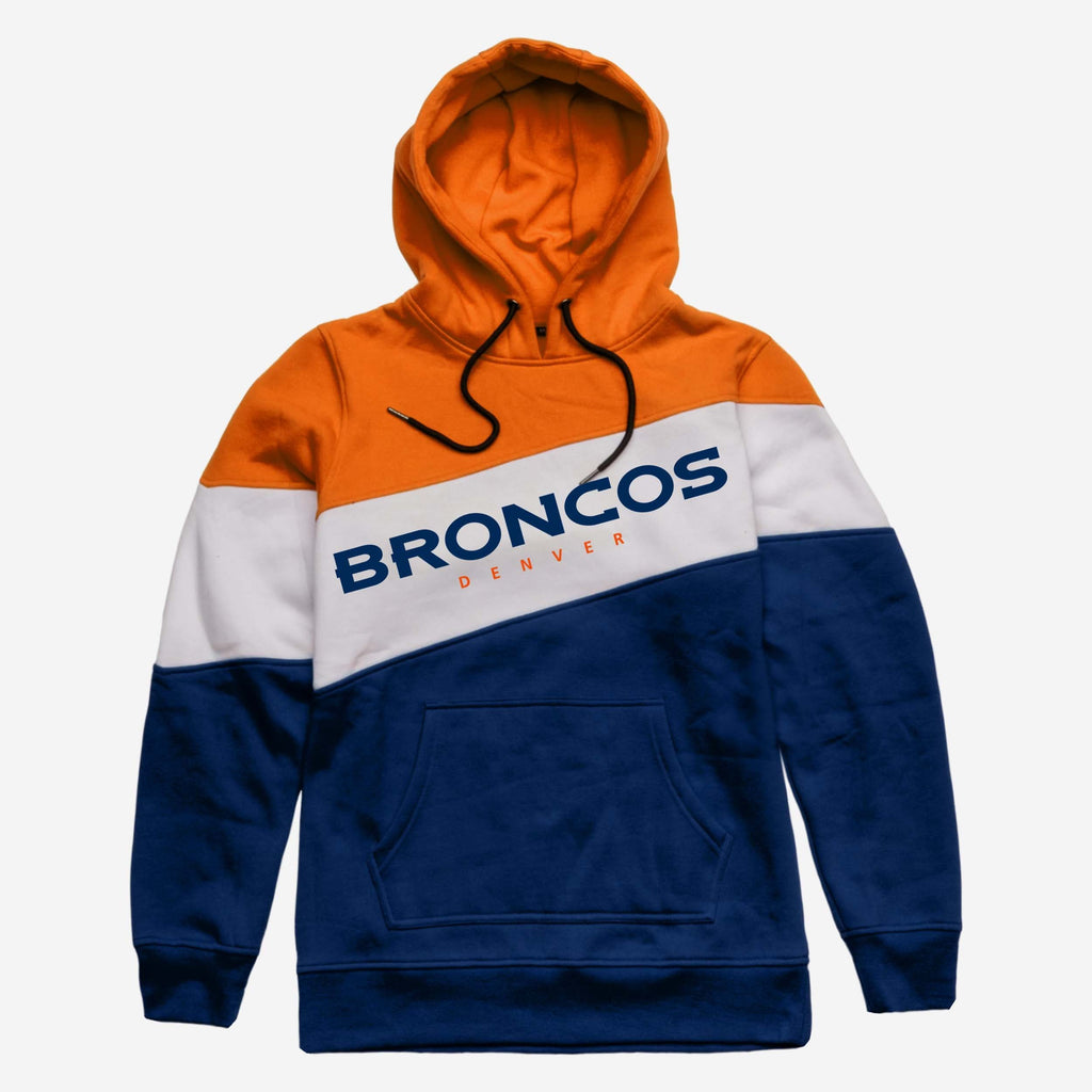 Denver Broncos Wordmark Colorblock Hoodie FOCO