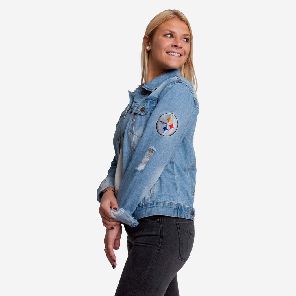 Pittsburgh Steelers Womens Denim Jacket FOCO