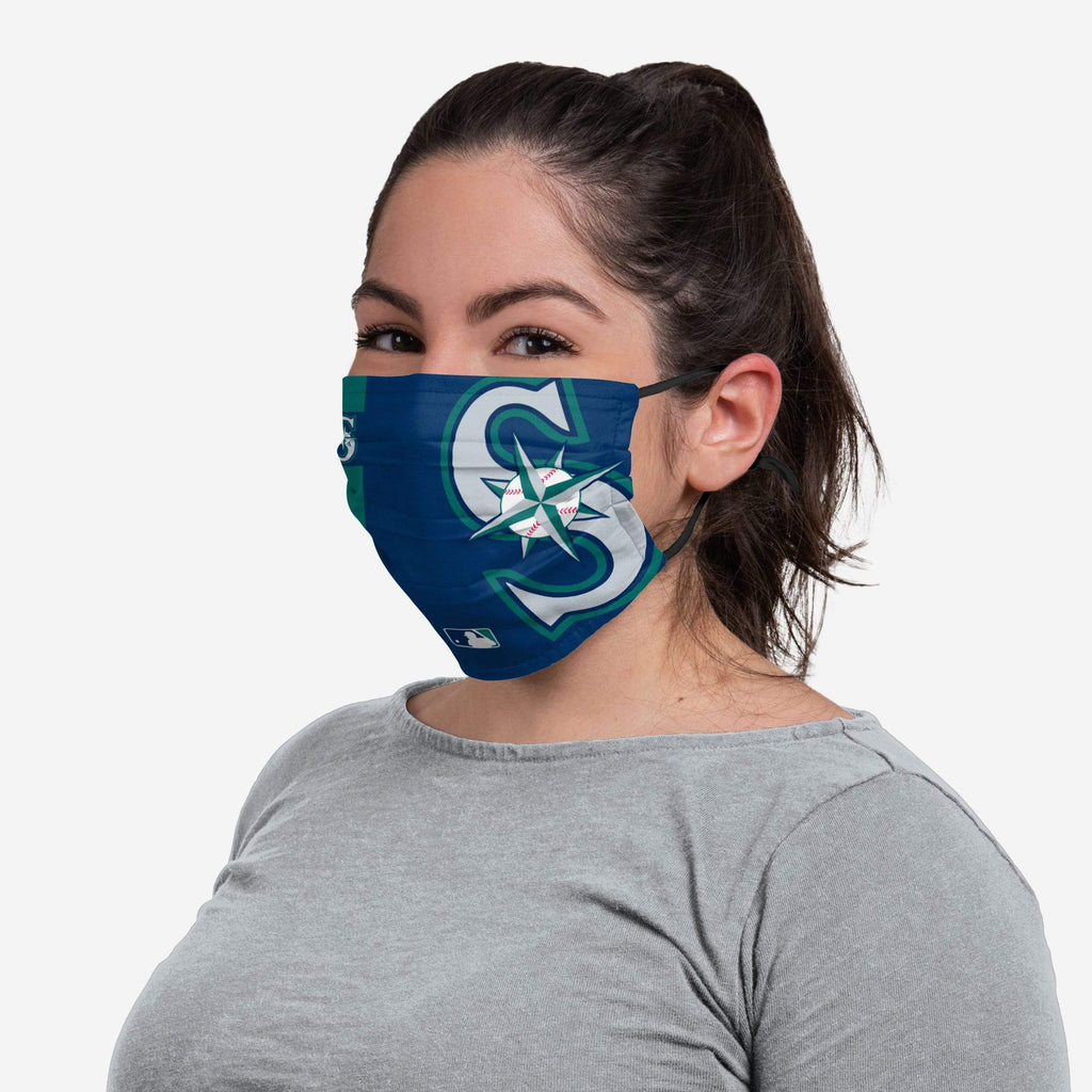 Seattle Mariners On-Field Adjustable Navy & Teal Face Cover FOCO