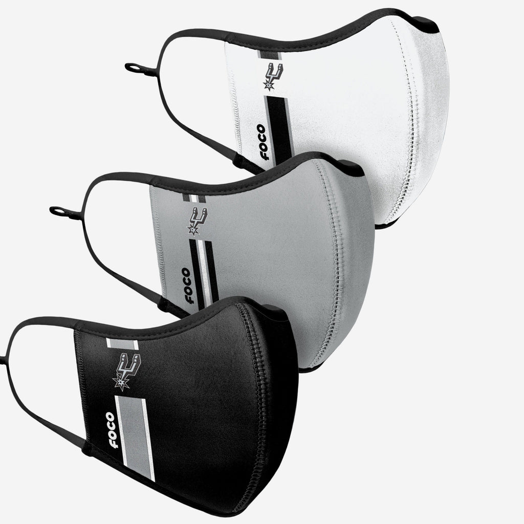 San Antonio Spurs Sport 3 Pack Face Cover FOCO