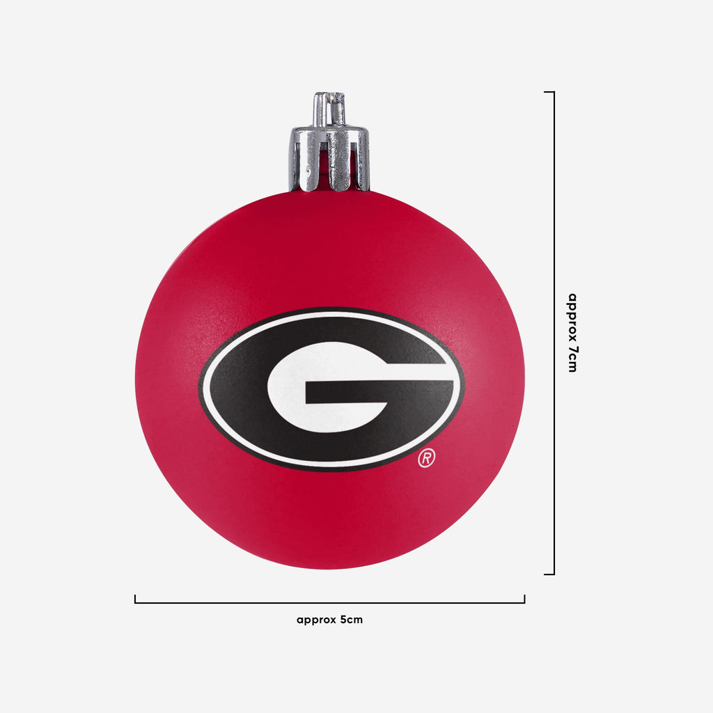 Georgia Bulldogs 12 Pack Ball Ornament Set FOCO