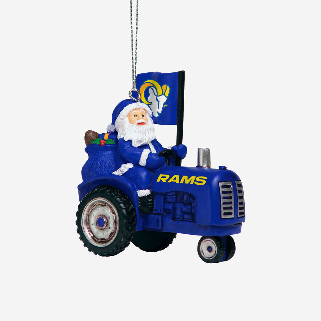 Los Angeles Rams Santa Riding Tractor Ornament FOCO