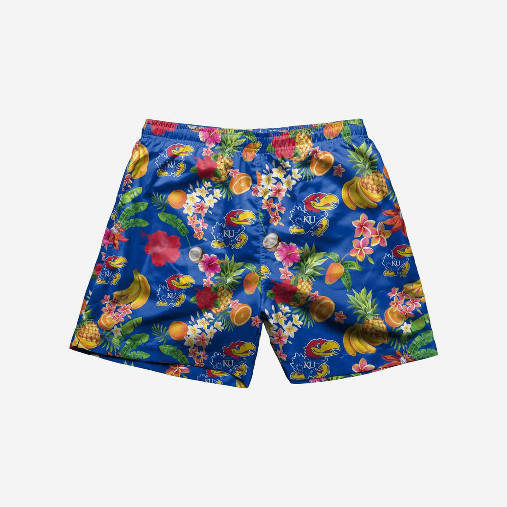 Kansas Jayhawks Fruit Life 5.5" Swimming Trunks FOCO