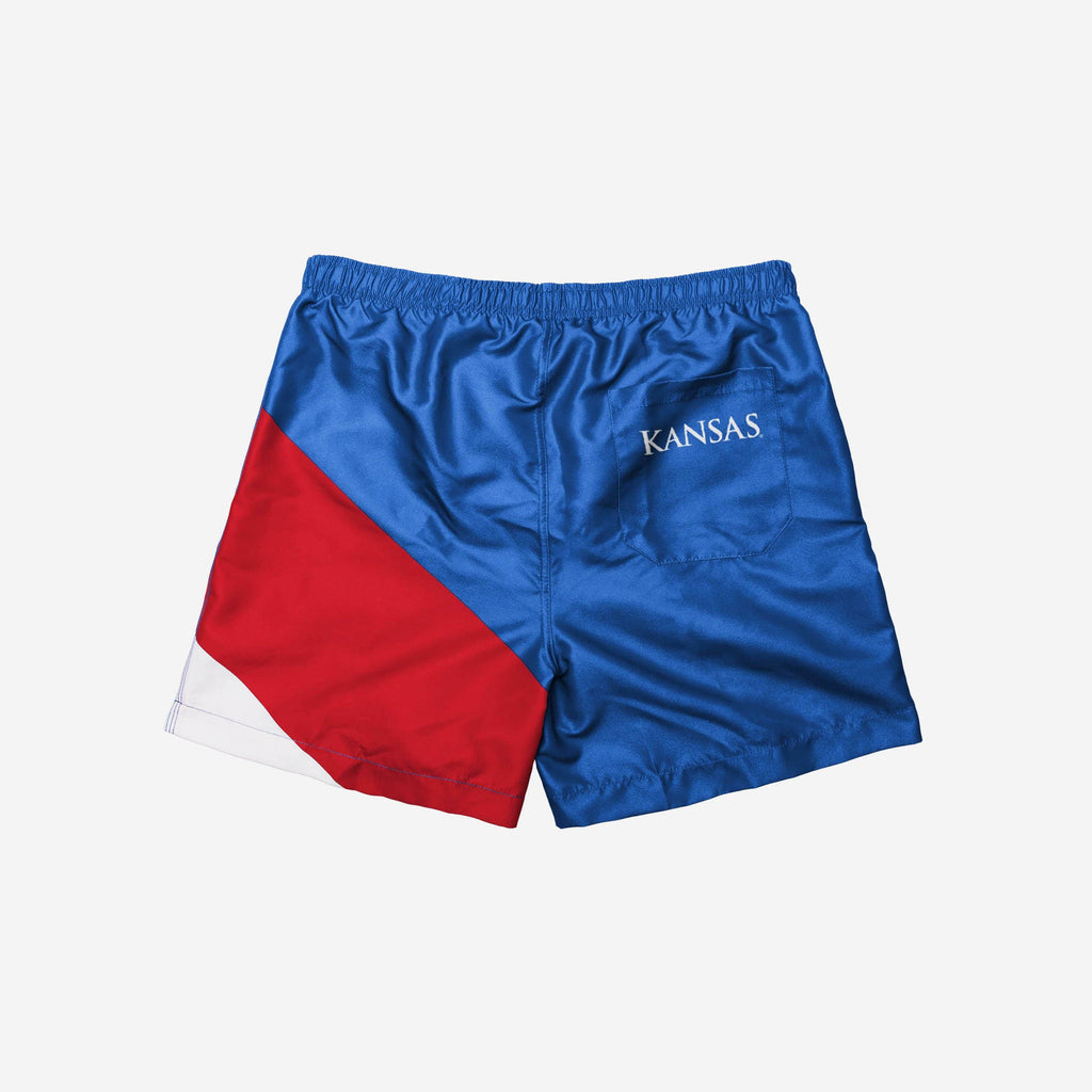Kansas Jayhawks Big Logo 5.5" Swimming Trunks FOCO