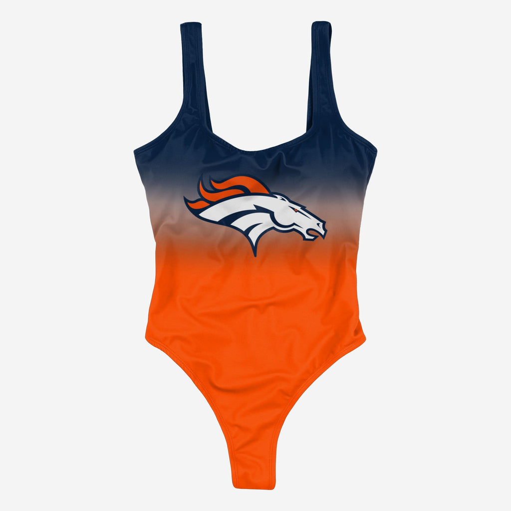 Denver Broncos Womens Gametime Gradient One Piece Bathing Suit FOCO
